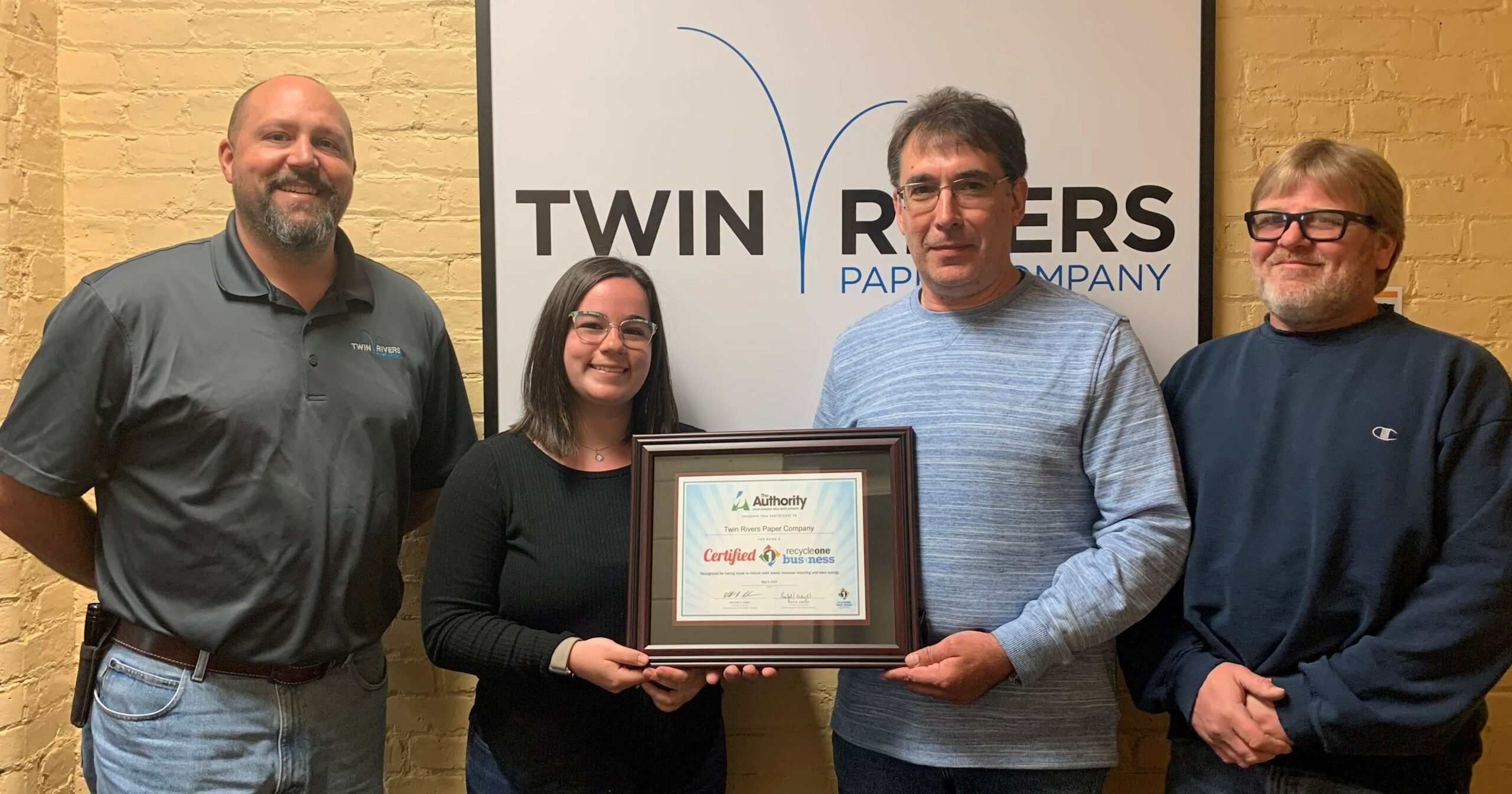 Twin Rivers Little Falls Mill Earns RecycleOne Certification