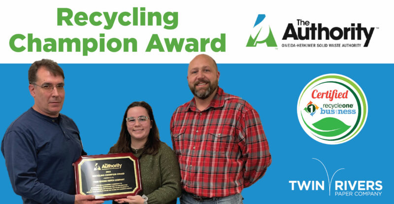 Twin Rivers Paper Recognized as Recycling Champion